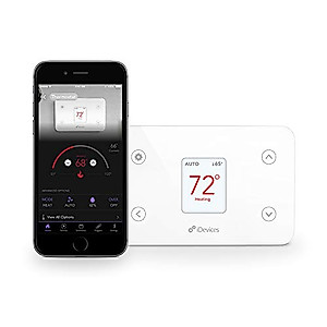 iDevices IDEV0005AND5 FBA_2843481 Wi-Fi Smart Thermostat, Works with Alexa, White (Package May Vary)