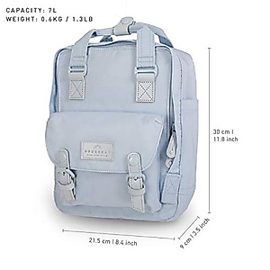 Doughnut Macaroon Mini Pastel 7L Travel School Ladies College Girls Lightweight Casual Daypacks Bag Small Backpack (Blau hellblau)