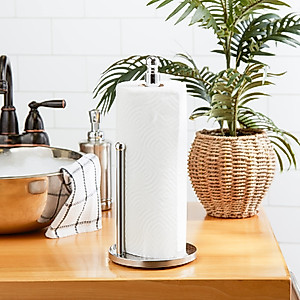 RSVP International Kitchen Collection Countertop Paper Towel Holder, 6x13.75, Chrome