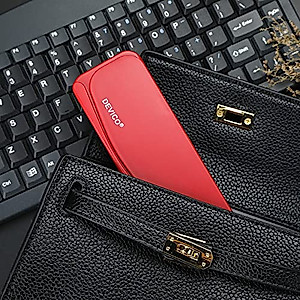 DEVICO Travel Utensils, 18/8 Stainless Steel 4pcs Cutlery Set Portable Camp Reusable Flatware Silverware, Include Fork Spoon Chopsticks with Case (Red)