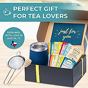KEDRIAN Tea Gift Box Set, Tea Gift Sets, Tea Sets For Women & Men, Tea Gifts For Tea Lovers Women, Tea Gift Baskets, Sick Care Package For Sick Friend, Variety Tea Sampler Gift Set Box for Tea Lovers