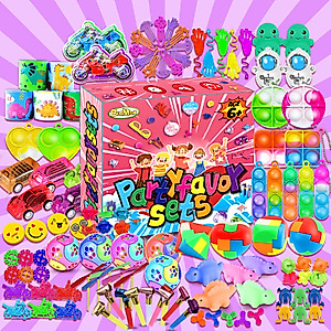 150Pcs Party Favors for Kids 3-5 4-8, Fidget Toys Pack, Goodie Bag Stuffers, Carnival Prizes, Treasure Box, Filler Stuffers Toys for Classroom