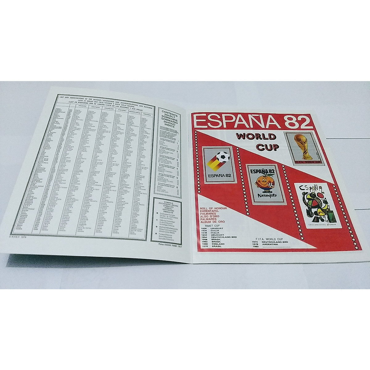 PANINI World Cup Spain España 82 Album Players Images Printed Mundial Copa del Mundo