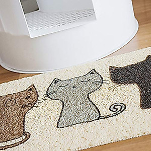 Cat Litter Mat,Super Cute Cat Feeding Placemat for Puppy Pet Food Catching,Water-Resistant,Durable and Easy to Clean.