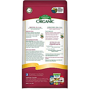 Espoma Organic Blood Meal Fertilizer 12-0-0. All-Natural Plant Food Source of Nitrogen for Organic Gardening. For Flowers, Vegetables, Trees & Shrubs. 3 lb. Bag - Pack of 1.