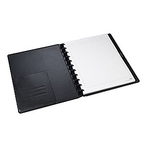 Arc Customizable Leather Notebook System, 8.5 x 11, Black