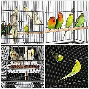 Yaheetech 52-inch Wrought Steel Standing Large Flight King Bird Cage for Cockatiels African Grey Quaker Amazon Sun Parakeets Green Cheek Conures Pigeons Parrot Bird Cage Birdcage with Stand