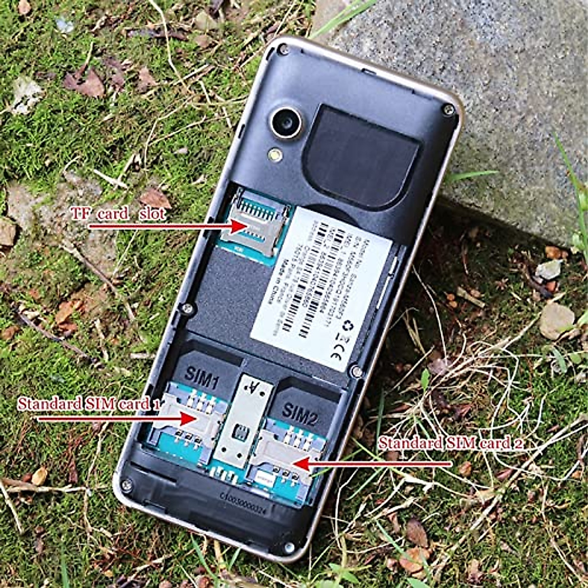 Unlocked Cell Phone for Seniors, 2.4inch 3G Loud Volume Large Button Cellphone, Dual SIM, 2000mah Large Capacity Battery, Support WiFi, Flashlight, Front and Rear Camera