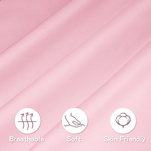 Organic Cotton Toddler Pillowcase 2 Pack, 14 x 20 Travel Pillow Case Cover for Babies, Kids, Boys and Girls, Soft and Breathable Small Pillow Cases with Envelope Closure, Pink