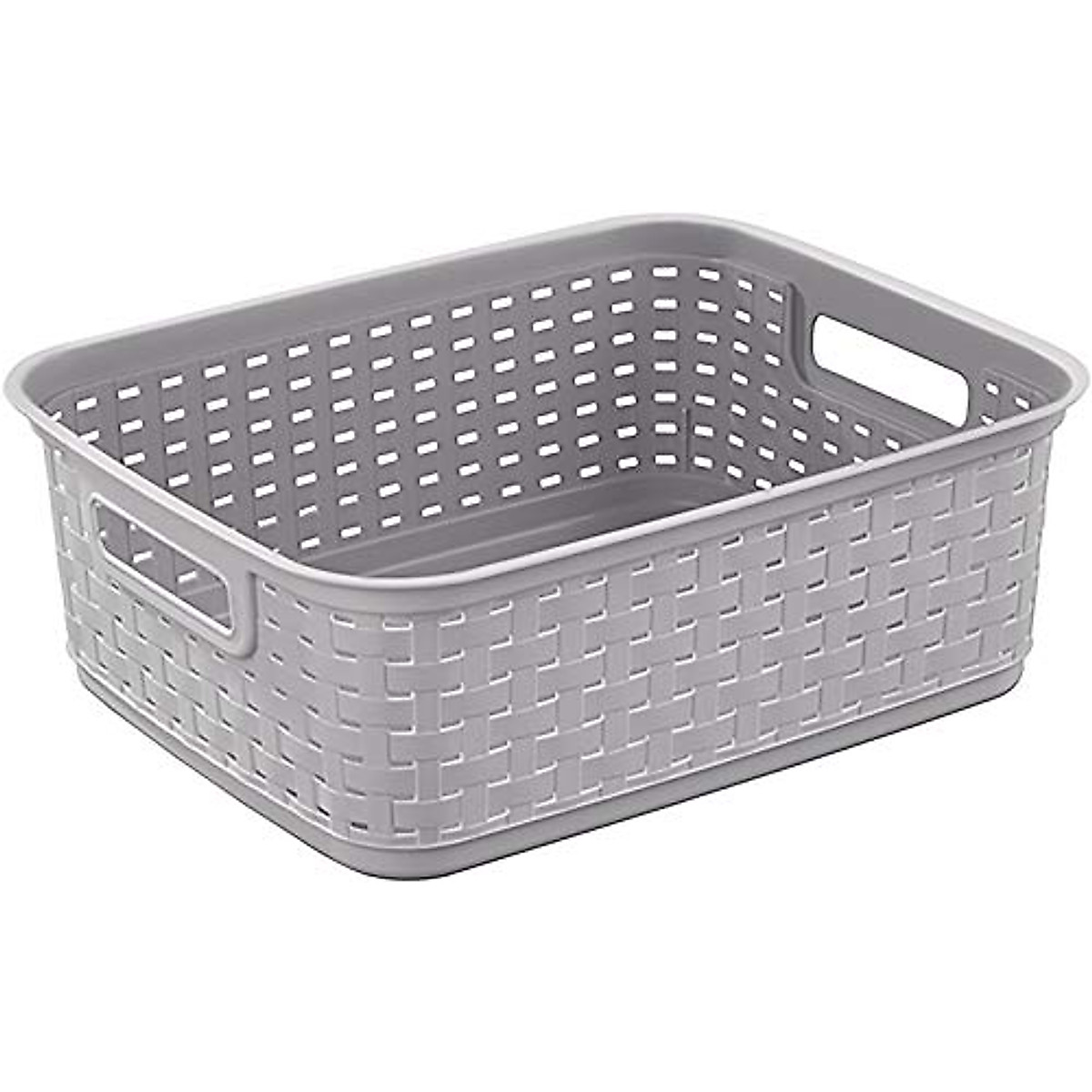 Sterilite 12726A06 15" X 12.25" X 5.25" Cement Short Weave Basket