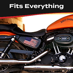 Stickios American Flag Decal - Tattered American Flag Sticker for Cars, Trucks & Windows - Patriotic Flag Decal Made in The USA (Distressed Vinyl Bumper Sticker 5.7x3.6 inches) - SSB