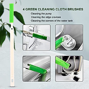 Cleaning Kit for Cat Water Fountain, Cat Fountain Brush, with Compressed Sponge and Storage Plastic Box, 9 Pack Pet Water Fountain Cleaning Kit