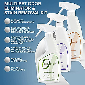 Zero Odor ZOP 1065 Multi Pet Odor Eliminator Kit White Pack of 3