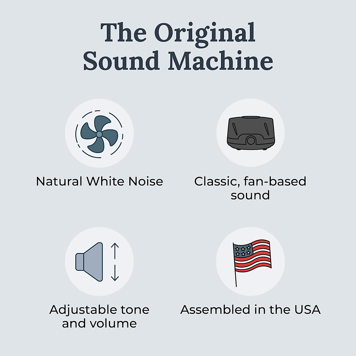 Yogasleep Dohm Classic (Black) The Original White Noise Machine, Soothing Natural Sound from a Real Fan, Noise Cancelling for Office Privacy, Travel & Meditation, Sleep Therapy For Adults & Baby