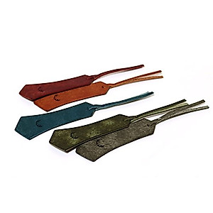 Ari Crafts Leather Bookmark, Hand Crafted Bookmark, Handmade Bookmark, Italian Leather Handmade Bookmark, Book Item 5 pcs (5 Colors)