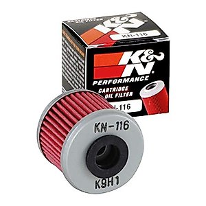 K&N Motorcycle Oil Filter: High Performance, Premium, Designed to be used with Synthetic or Conventional Oils: Fits Select Honda Vehicles, KN-116
