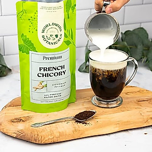 Worldwide Botanicals French Chicory Root - Brew Like Coffee, Blend Roasted Chicory Root With Coffee, Prebiotic Coffee Alternative, Acid Free, Caffeine Free, Kosher - 1 Pound