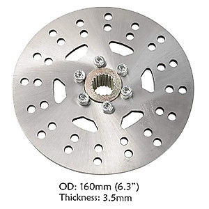 WPHMOTO Rear Axle Shaft Kit with 4.10-6 Front/Rear Wheels Tires Rims Brake Assembly and Chain & Sprocket & Steering Knuckle Kit for Go Kart Quad Trike Drift Bikes