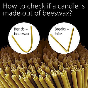 Danilovo Pure Beeswax Candles - No-Drip, Smoke-Less, Tall, Thin Taper Candles – Decorative Candles for Church Prayer, Decor or Birthday Candles – Honey Scented Candles – 8.1”x0.26” (Yellow, 100pcs)
