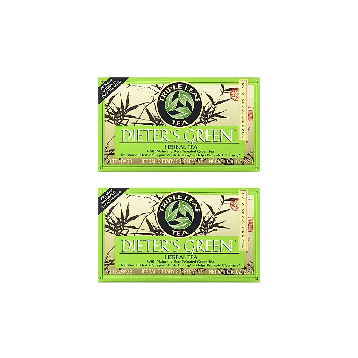 Triple Leaf Teas - Dieter's Green Herbal Tea, 20 bag (2 Pack)