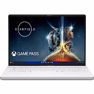 Asus ROG Zephyrus G14 Gaming Laptop 14" QHD+ 165Hz 500nits AMD 8-Core Zen4 Ryzen 9 7940HS (>i9-12900H) 48GB RAM 2TB SSD GeForce RTX 4060 8GB Graphic Backlit USB4 Fast Charging Win11 White + HDMI Cable