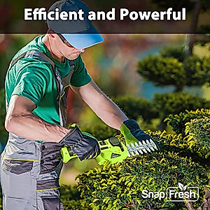 SnapFresh Cordless Grass Shears - Portable 2-in-1 Hedge Trimmer, 7.2V Electric Handheld Trimmer, Lightweight & Safe Hedge Shears with 1 Charger, Grass Cutter Machine for Garden & Lawn, Garden Supplies