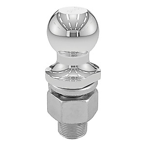 CURT 40090 Chrome Trailer Hitch Ball, 10,000 lbs, 2-Inch Diameter, 1-1/4 x 2-5/8-Inch Shank