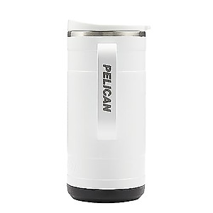 Pelican Hydration Pelican Ridge™ 18 oz Vacuum Insulated Tumbler - Recycled Stainless Steel Double Wall Travel with Dual Lid, Powder Coated Insulated Coffee Mug For Hot Cold Drinks, Bright White