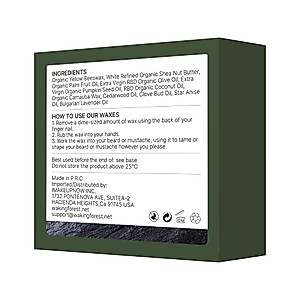 Mustache Wax for Men Medium Hold Beard Wax Tam Mustache Natural Look Moustache Wax for Men 2oz Natural Scented Beard Grooming Kit for Men Groom Moisturizes Beard and Skin Easy to Apply and Clean