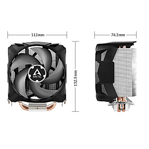 ARCTIC Freezer 7 X CO - Compact CPU Cooler for Continuous Operation, 100mm PWM Fan, Multi-Compatible with Intel & AMD, LGA1700 compatible, 300-2000 rpm (PWM Controlled), Pre-Applied MX-4 Thermal Paste