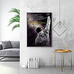 Rocky Balboa Motivational Quote Movie Poster Decorative Wall Art Boxing Inspiring Quotes Hope Prints Artwork Modern Wall Decor for Office (12x16in(30x40cm)-Unframed)