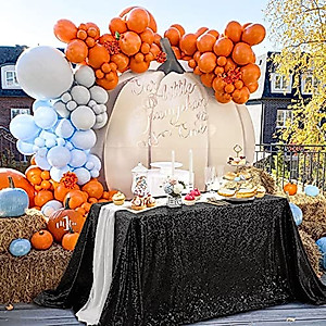 QueenDream Sequin Tablecloth 60x102 Inch Black Tablelcoth Wedding Glitter Tablecloth for Birthday Party Graduation Decor