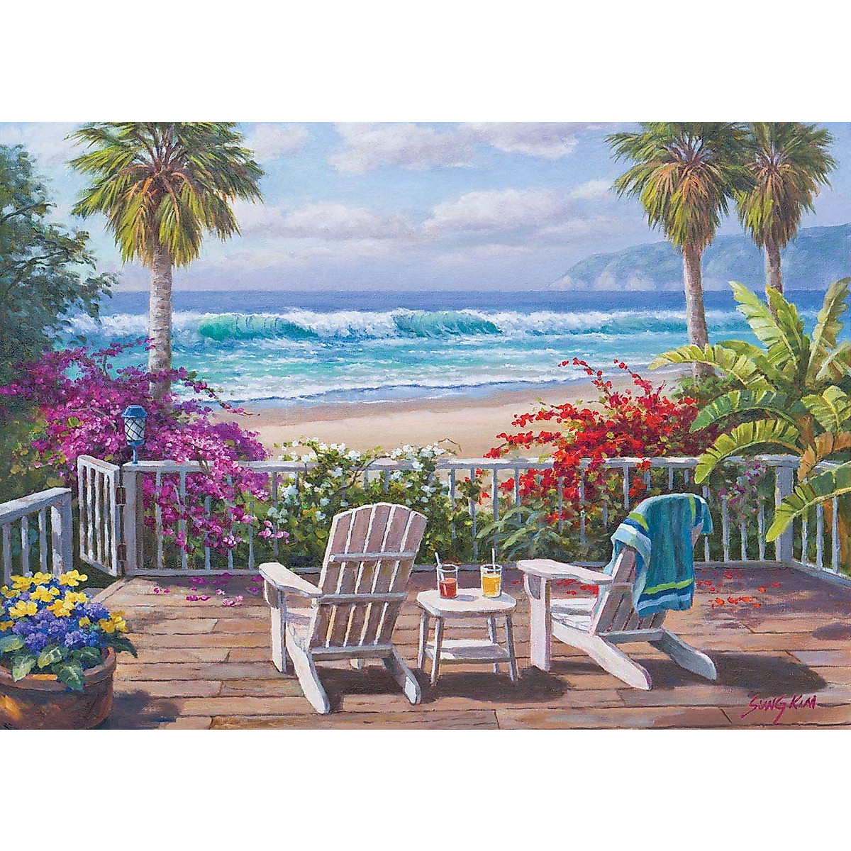 Sung Kim Art - Jigsaw Puzzle 1000 Piece for Adults (Coastal View II)