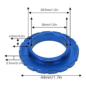 Lairun Centerlock Lockring, Universal Centerlock Rotor Lockring, 6-Bolt Wheelset Hub Disc Lock Cover 9/12/15/20MM Barrel Shaft Center Lock Disc Rotor Lockring CNC Machining for Mountain Bike (Blue)