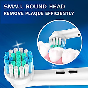 Whuppsi Replacement Brush Heads Compatible with Oral B Braun Electric Toothbrushes, 4PCS, Small Round Head Replace for Daily Clean, for Pro and Smart Series, for Triumph Professional Care Refills