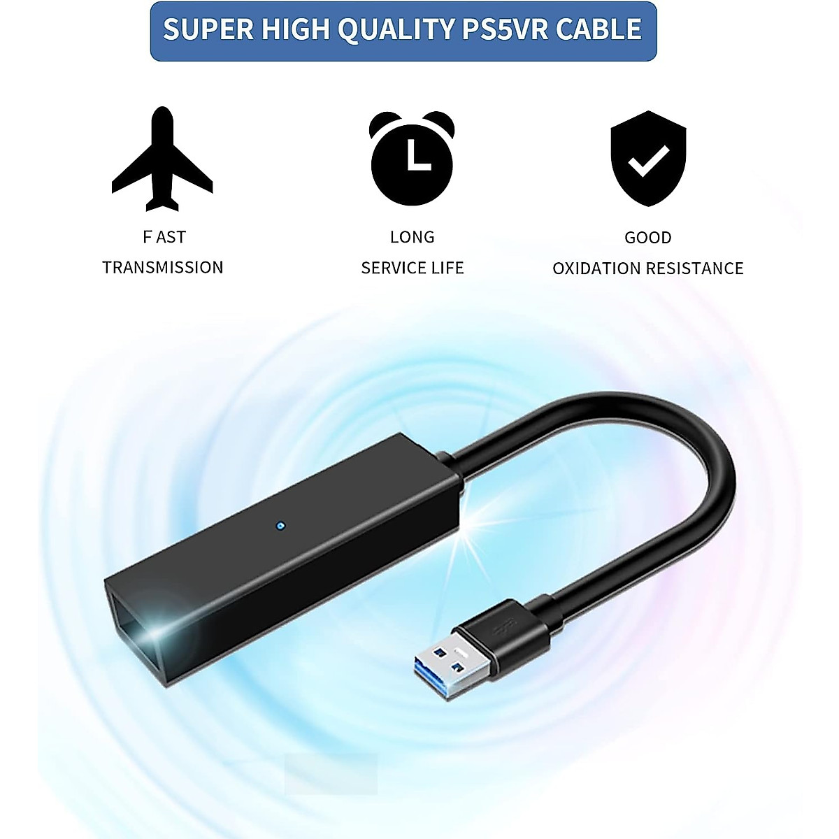 Luqeeg VR Converter Cable for PS5, VR Camera Adapter for PSVR on PS5, Converter Connecting Cable for PS5 Game Console, Parallel Adapters for Host Camera