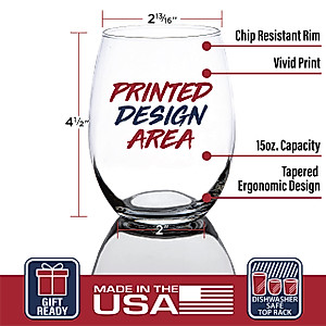 Toasted Tales - Drunkin' Grownups Wine Glass | Stemless Bachelorette Drinking Glasses | Gift for Her | Weekend Gifts for Women | Wine Glasses for Camping | Large Wine Glasses Gift for Women (15 oz)