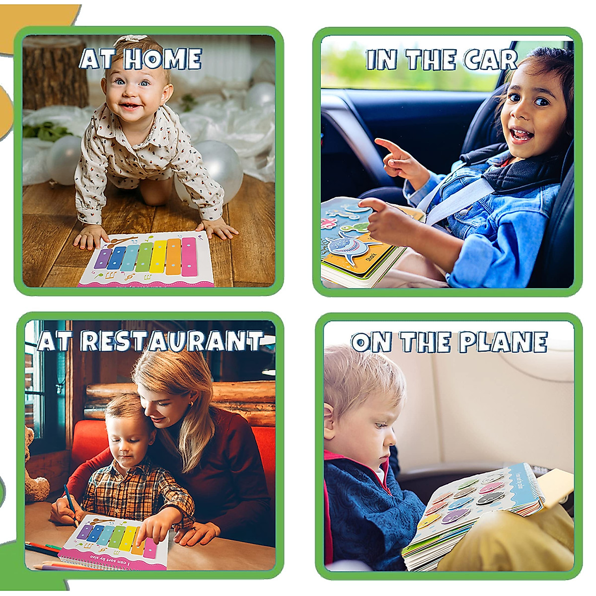 Twinventures Montessori Preschool Busy Book for Toddlers, Autism Sensory Educational Toys, Assembled Activity Binder for Early Learning, Preschool Learning Activities