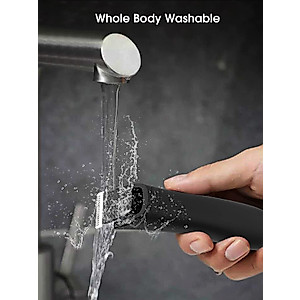 Te-Rich Body Groin Hair Trimmer for Men, Replaceable Ceramic Blade Heads, Waterproof Wet & Dry Clippers, LED Light and Standing Dock, Ultimate Male Hygiene Razor and Electric Body Shavers for Balls