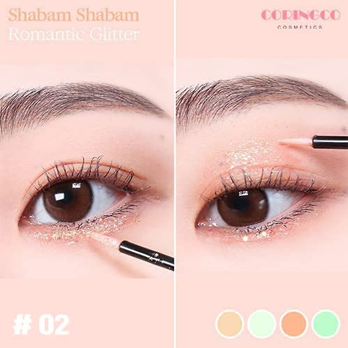 CORINGCO [SET] Eye Glitter Makeup Liquid Eyeshadow Sparkle | Shabam Shabam Romantic Glitter Shadow #02 Lake Light K beauty Makeup Shimmer