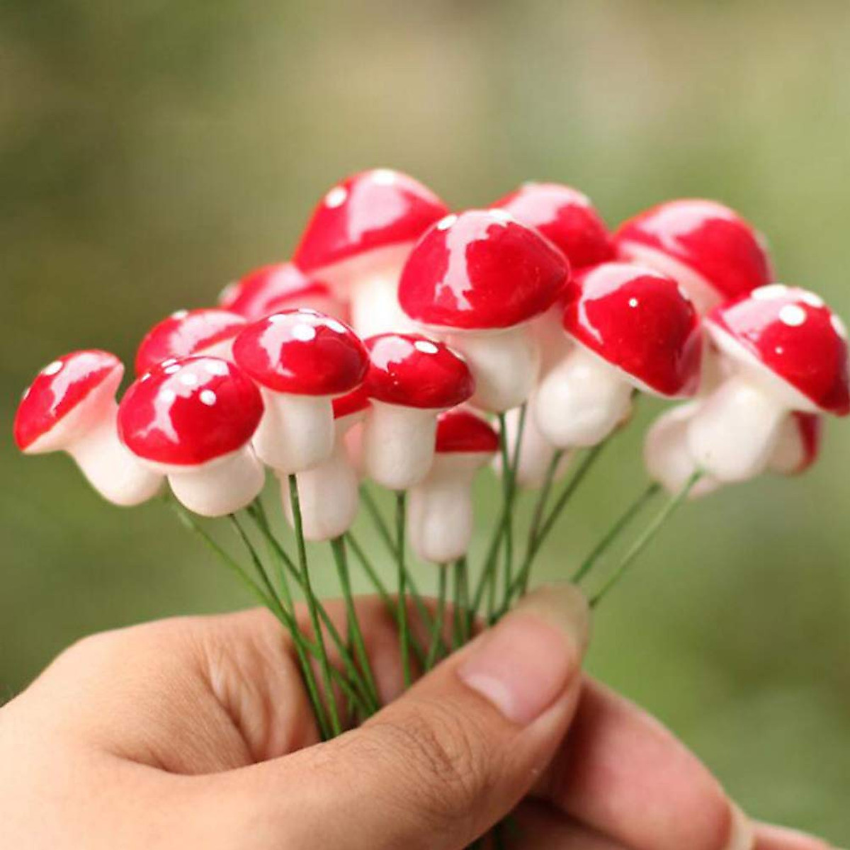 ARTIBETTER 50pcs Mushroom Miniature Figurines Miniature Garden Ornaments Artificial Foam Mushroom Potted Plants Artificial Decor Decoration Mushroom Miniature Ornaments Faux Plant Moss Statue