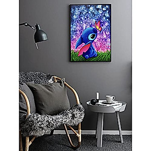 taosilj Stitch Diamond Painting Kits-Stitch Diamond Art for Adults Kids Beginners,5D Diamond Painting Stitch for Gift Home Wall Decor (12x16inch)