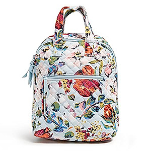 Vera Bradley Women's Cotton MiniTotepack Backpack, Sea Air Floral - Recycled Cotton, One Size