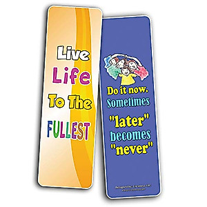 Creanoso Motivational Encouragement Bookmarks for Kids (60-Pack) – Six Assorted Quality Bookmarks Bulk Set – Awesome Bookmarks Giveaways – Stocking Stuffers Gift Ideas – Page Clips