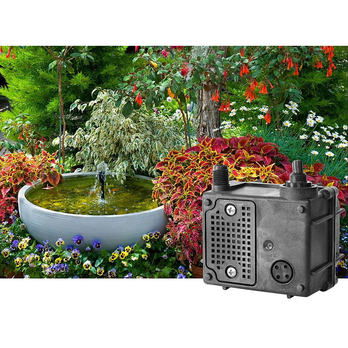 Little Giant P-AAA 115 Volt, 1/160 HP, 120 GPH Manual Submersible Oil-Filled Fountain/Recirculating Pump, 6-Ft. Cord, Black, 523003