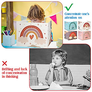Crtiin 24 Pcs Privacy Boards Desk Privacy Folders Standard Privacy Board School Privacy Cardboard Board Desk Dividers for Student Desks Reduces Distractions Keep Eyes from Wandering (Rainbow)