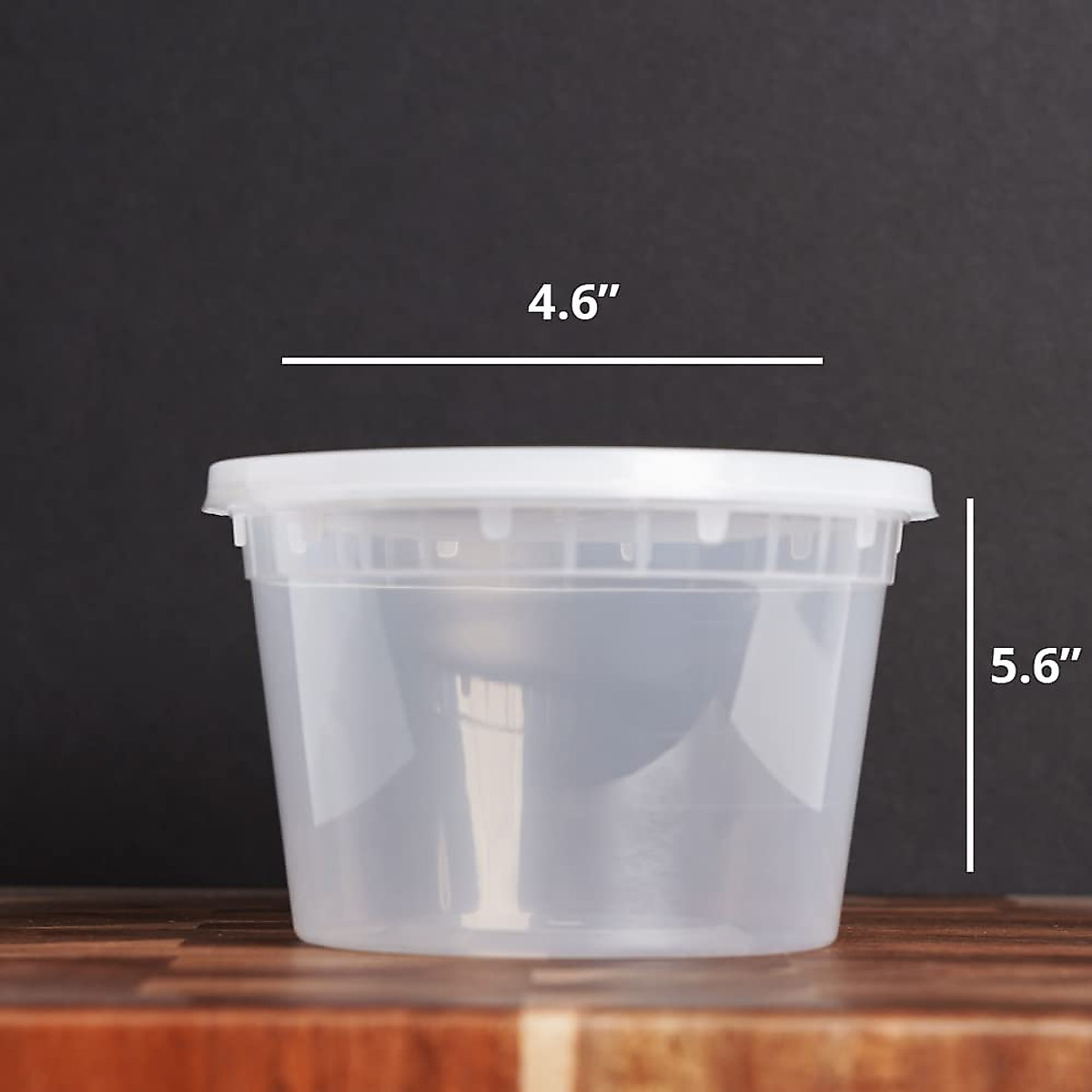 TIYA Takeout Food Containers - 16oz Bulk 240 Pack with Lids - Plastic Food Storage to-Go Containers - Reusable Microwavable Dishwasher Safe Takeout Cups - Airtight Leak Proof for Soups & Meal Prep