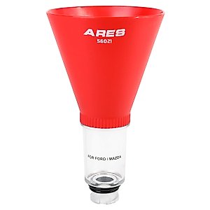ARES 56021 - Oil Funnel for Ford and Mazda - Spill-Free Oil Filling - Easy to Use 1-Person Design - Fits Multiple Applications