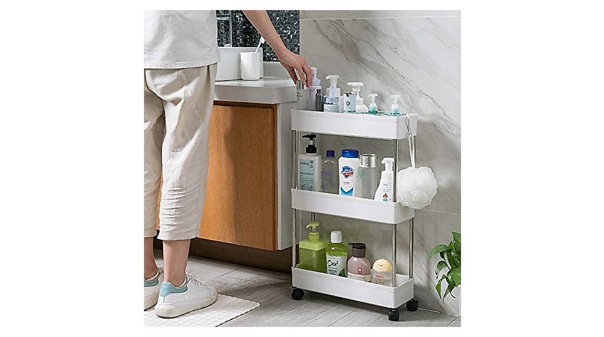 Modern Home 4 Tier Narrow Storage Organizer Rack