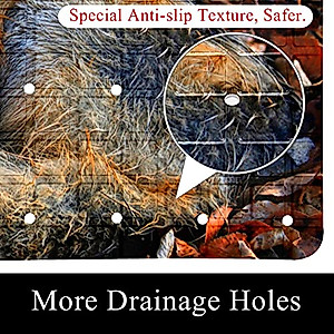 Non-Slip Bathtub Mats Foxes Fall Autumn Prints Soft Bath Tub Bathroom Shower Mat for Baby and Adults, Machine Washable